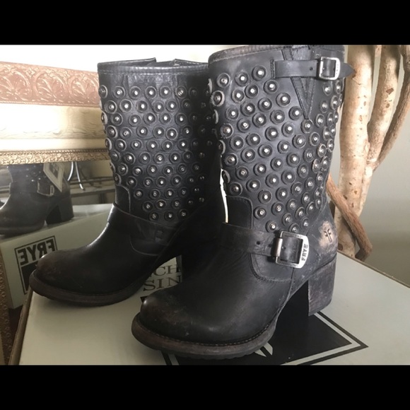 Frye | Shoes | Frye Distressed Leather Moto Boot | Poshmark